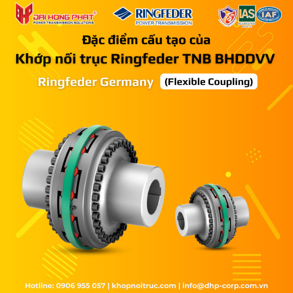 ĐẶC ĐIỂM CẤU TẠO CỦA KHỚP NỐI TRỤC RINGFEDER TNB BHDDVV - Dai Hong Phat Corp